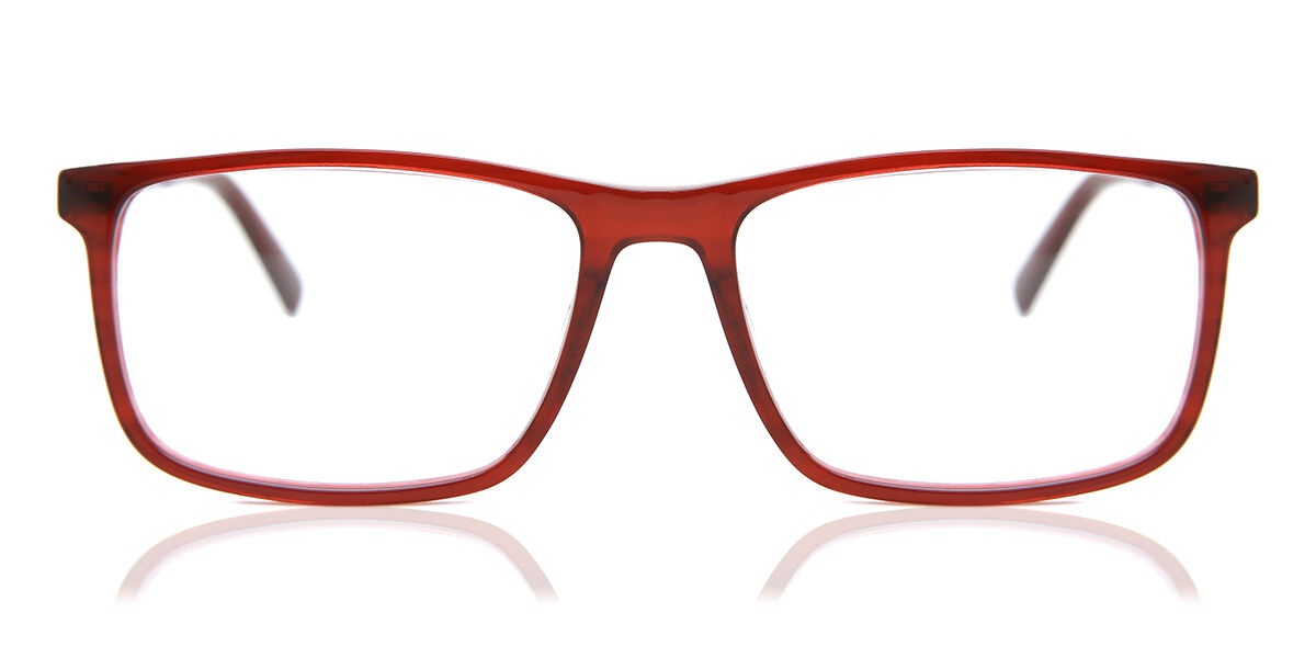 SmartBuy Collection Shane AC33F Carré Transparent Dark Red lunettes ...